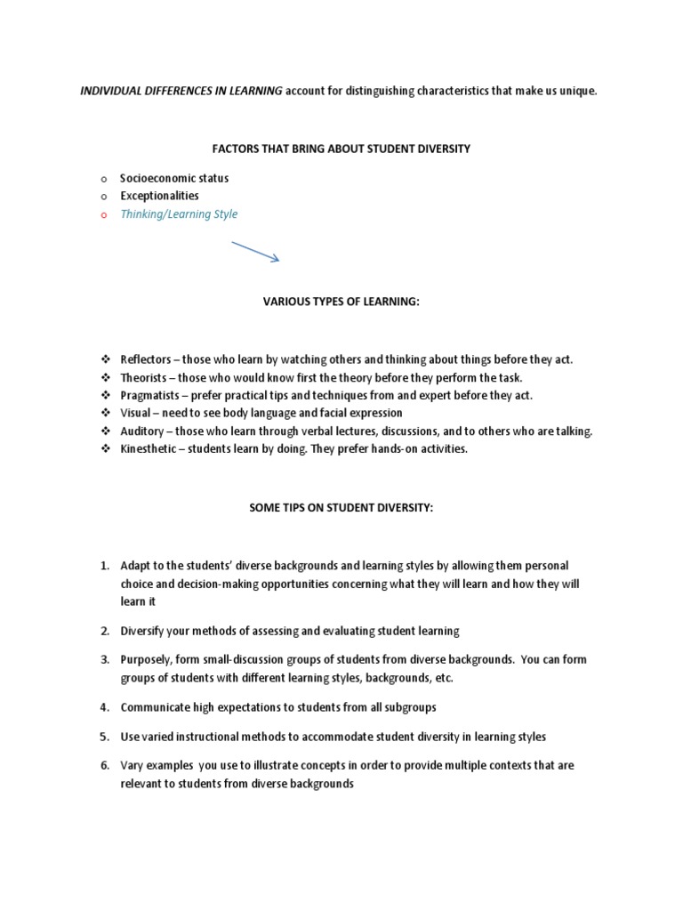 Understanding Learning Style Diversity | PDF