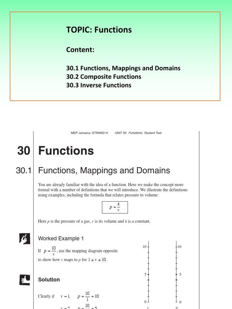 Studenttext | PDF | Function (Mathematics) | Mathematical Relations