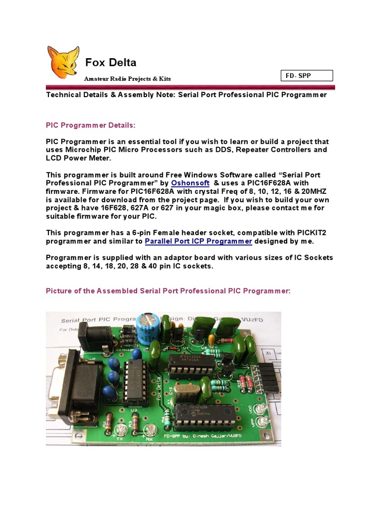 Technical Details and Assembly Instructions for the Serial Port ...