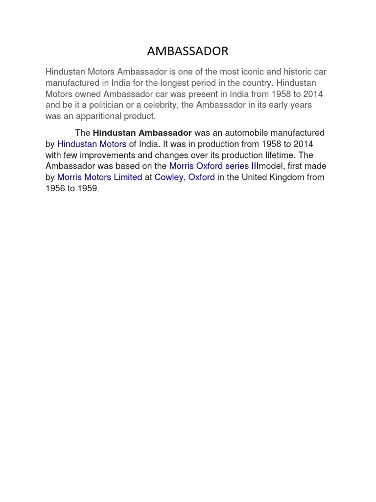 AMBASSADOR Word | PDF