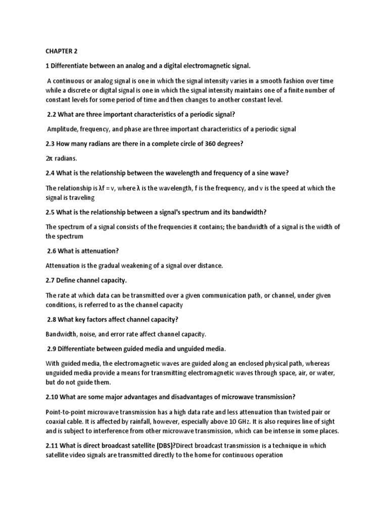 Wireles Solution Exercises | Download Free PDF | Communications ...