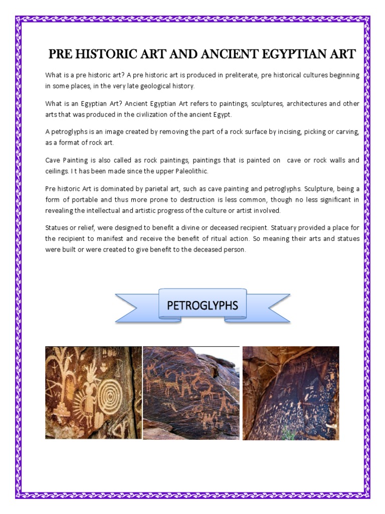 Pre Historic Art and Ancient Egyptian Art | PDF