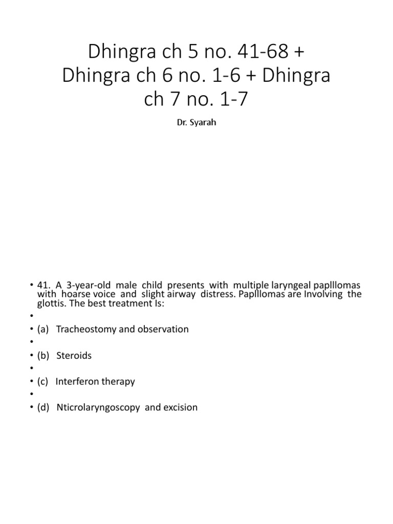 Dhingra CH 5 Syarah | PDF | Larynx | Otorhinolaryngology