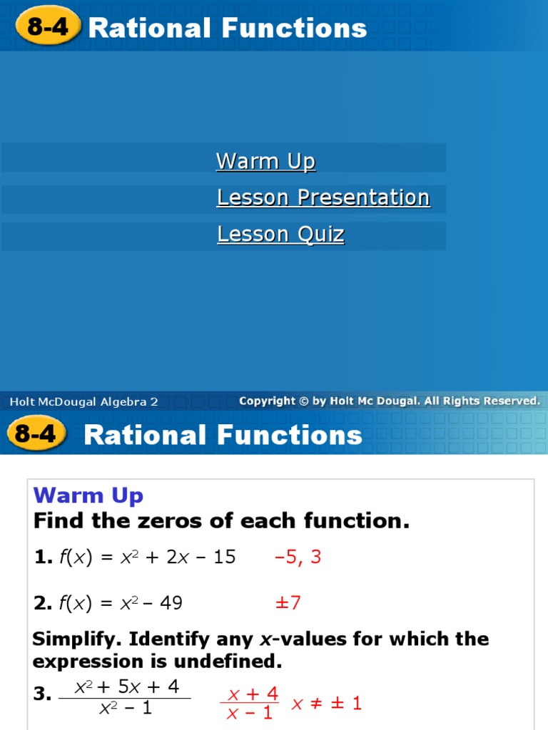 Understanding Rational Functions | PDF | Asymptote | Fraction (Mathematics)