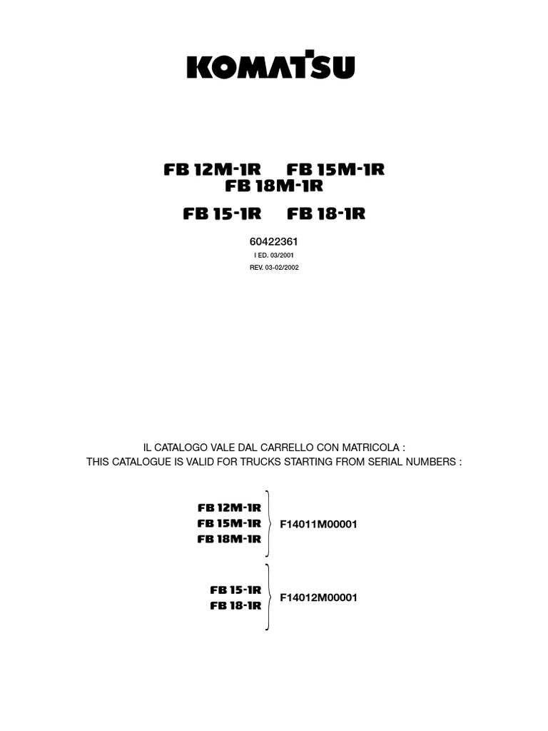 FB12 18 1R - 60422361 - 02-02 | PDF