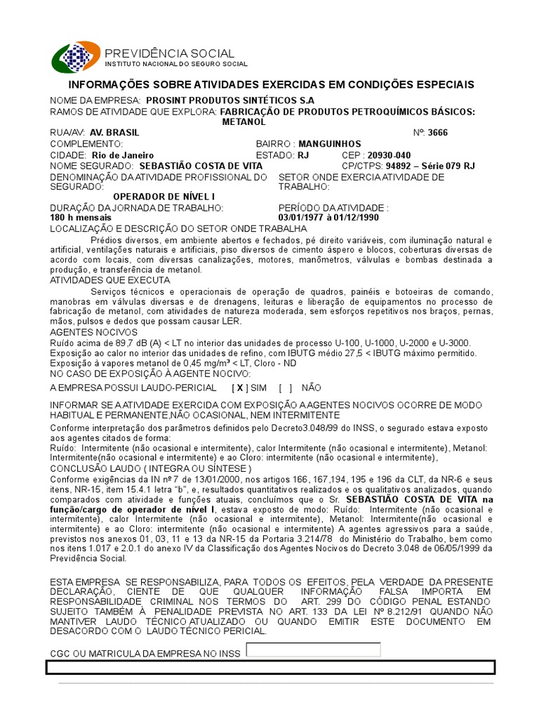 Formulario SB40 | PDF | Rio de Janeiro | Barulho