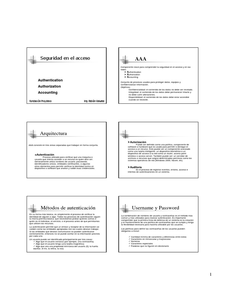 Protocolo Aaa | PDF | Autenticación | Seguridad de la red informática