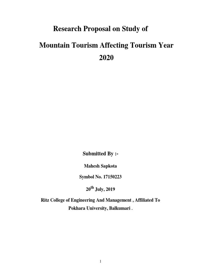 Research Proposal | PDF | Nepal | Tourism