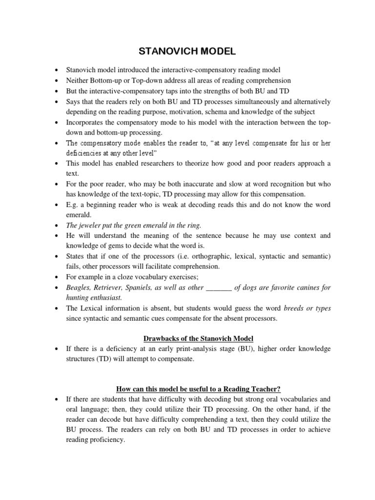 Stanovich Model | PDF