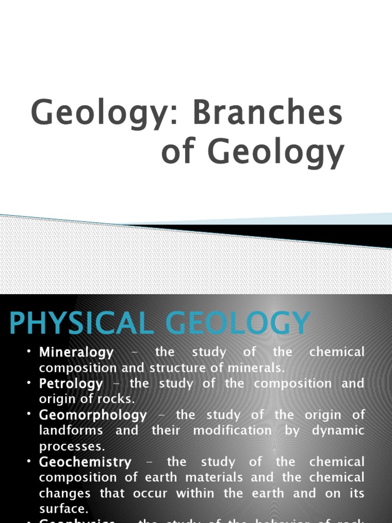 Branches of Geology (Senior High School Powerpoint) | PDF | Geology ...