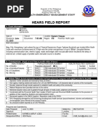 HEARS REPORT Form | PDF | Patient | Health Sciences