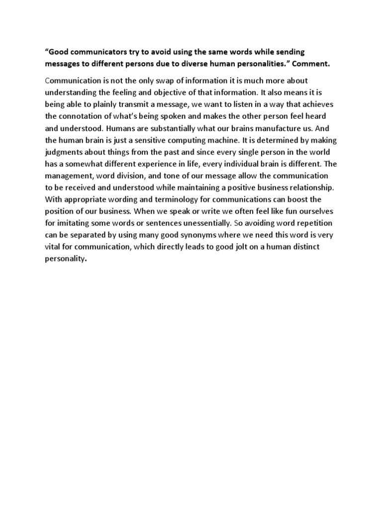 The Importance of Tailoring Communication Styles to Individual ...