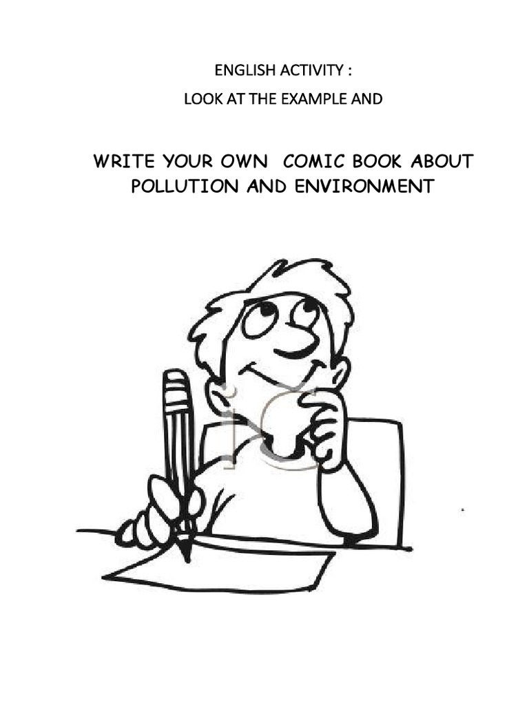 Write Your Own Comic Book About Pollution and Environment: English ...