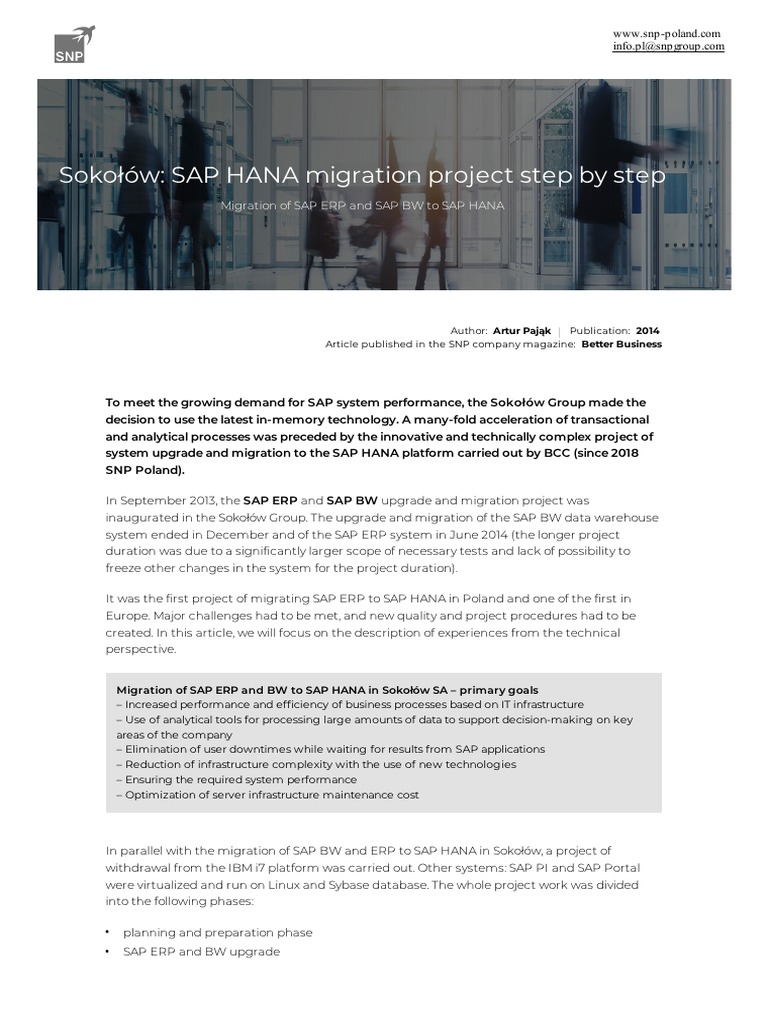 Sap Hana Migration Project Step by Step | PDF | Sap Se | Enterprise ...