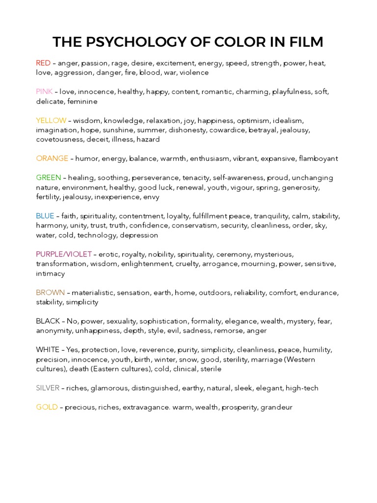 The Psychology of Color | PDF