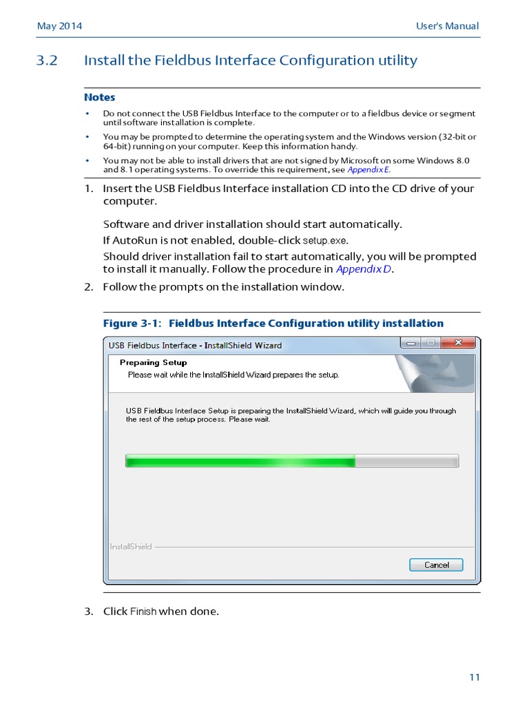 3.2 Install The Fieldbus Interface Configuration Utility: Notes | PDF ...