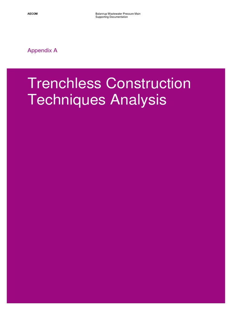 Trenchless Construction Techniques | PDF | Infrastructure | Civil ...
