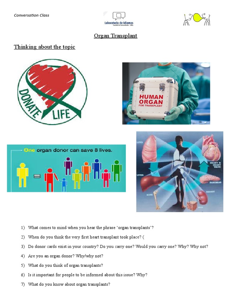 Organ Transplant Conversation Class | PDF | Organ Transplantation ...