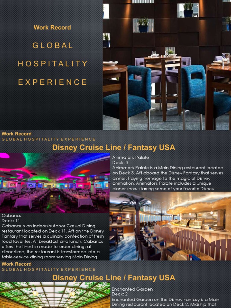 Global Hospitality Work Experience | PDF | Meal | Lunch