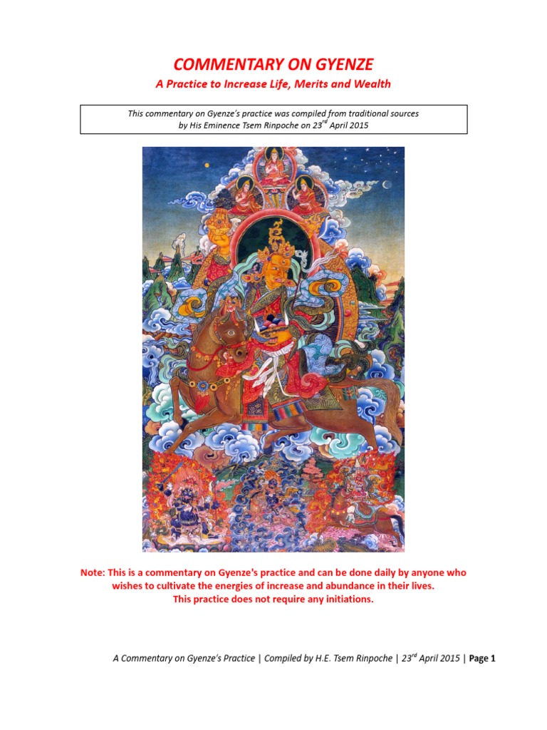 Gyenze Commentary | PDF | Je Tsongkhapa | Mantra