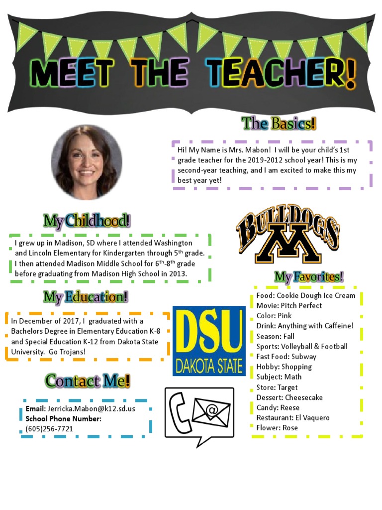 Meet The Teacher-Mrs | PDF
