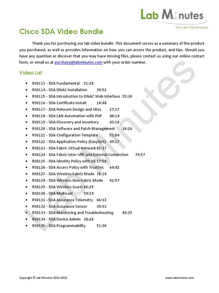 Cisco Sda Video Bundle Pdf Trademark Copyright