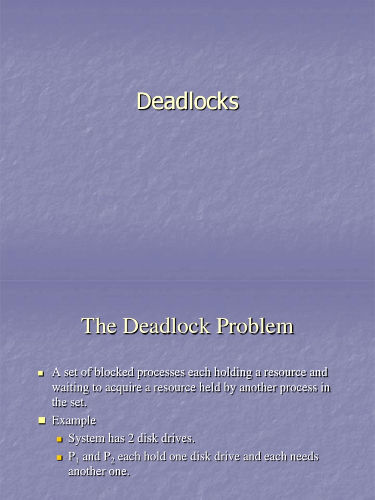Deadlock Pdf Applied Mathematics Discrete Mathematics 