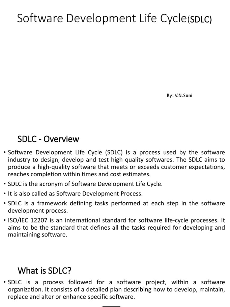 Software Development Life Cycle (SDLC) | PDF | Software Development ...