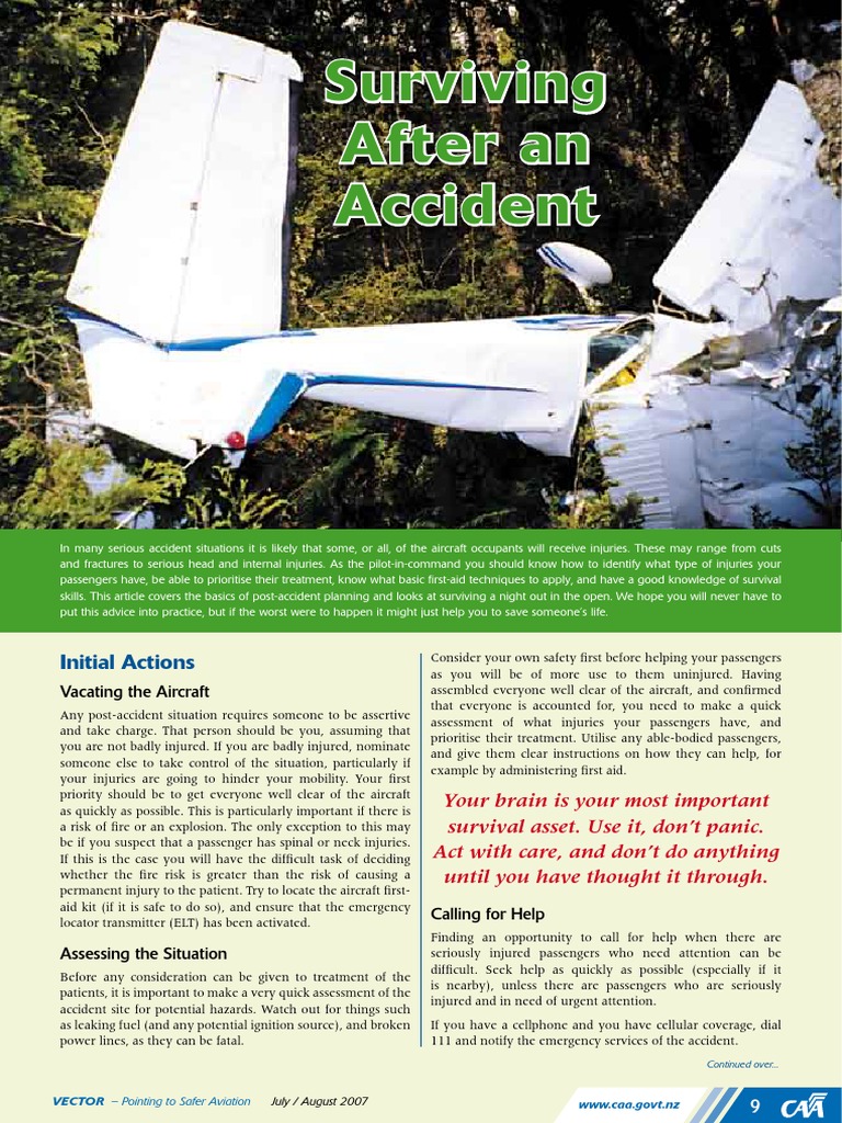 Post-Accident Survival Guide | PDF | First Aid | Emergency