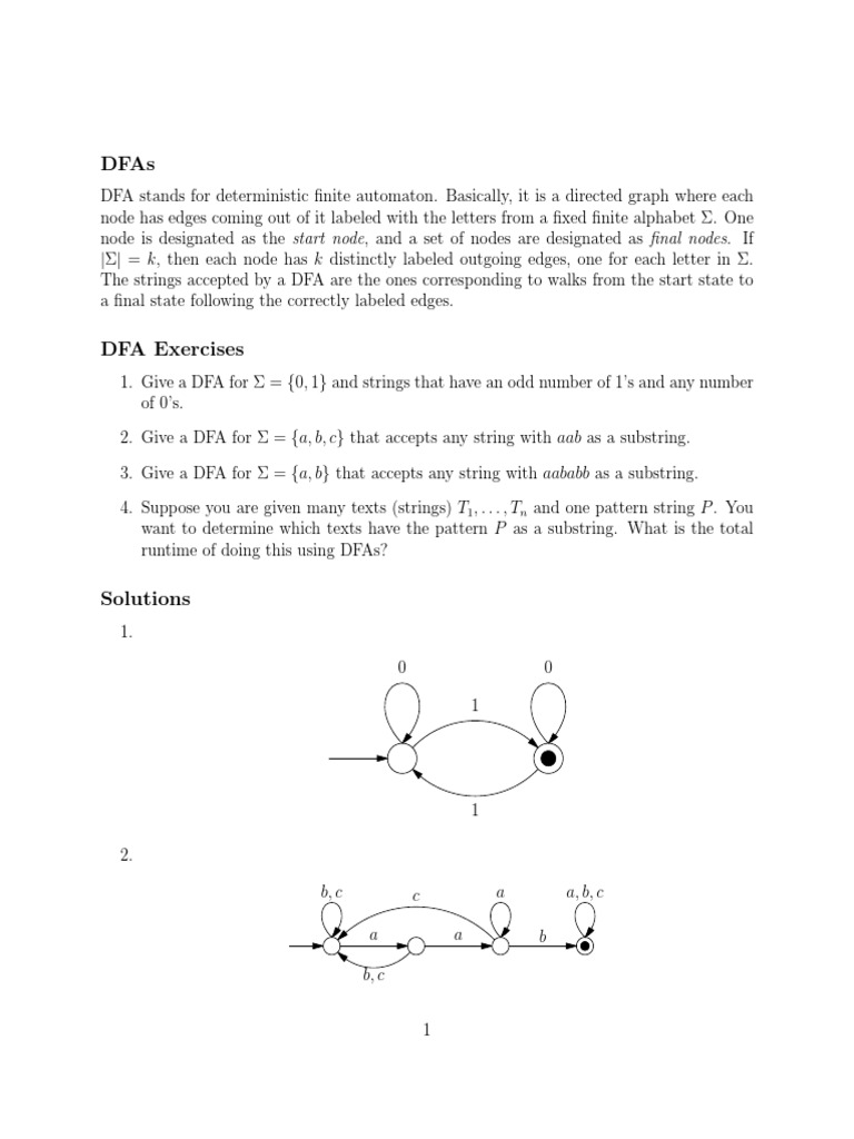 DFA and Suffix Tree Algorithms for String Matching | PDF | String (Computer Science) | Algorithms