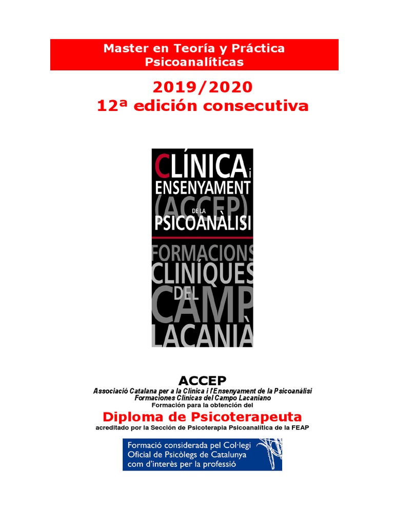 Master Accep | PDF | Psicoanálisis | Psicoterapia