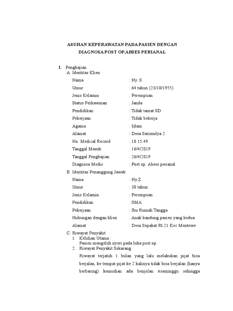 Askep Abses Perianal Fix | PDF