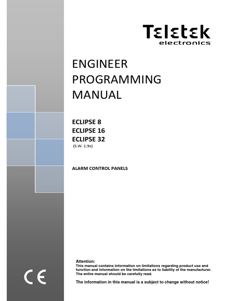 Engineer Programming Manual: Eclipse 8 Eclipse 16 Eclipse 32 | PDF ...