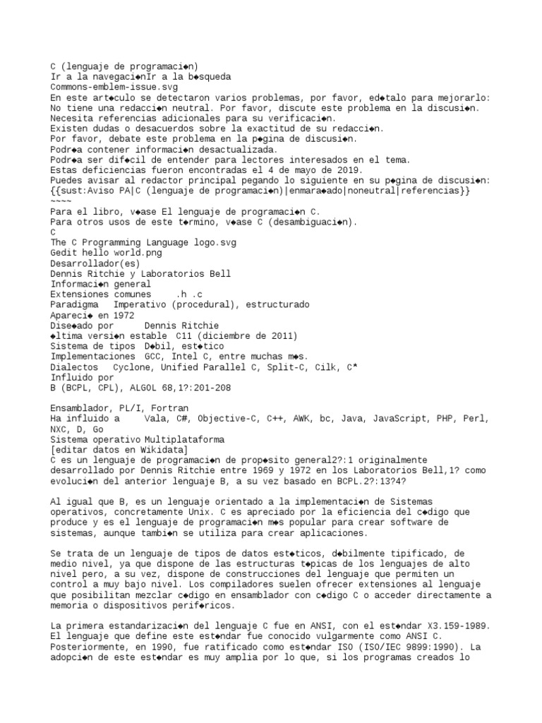 La Importancia Del Lenguaje C | PDF | C (lenguaje de programación) | C
