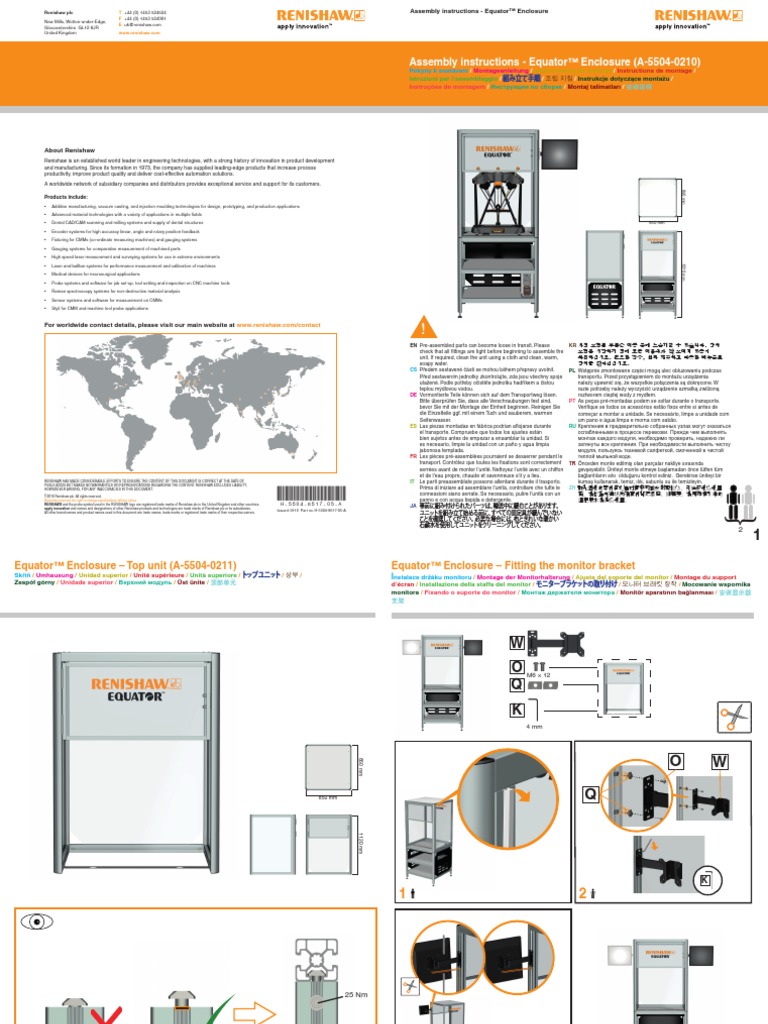 Assembly Instructions Equator Enclosure | PDF | Production And ...