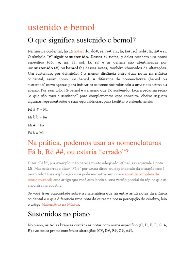 Sustenido e Bemol | PDF
