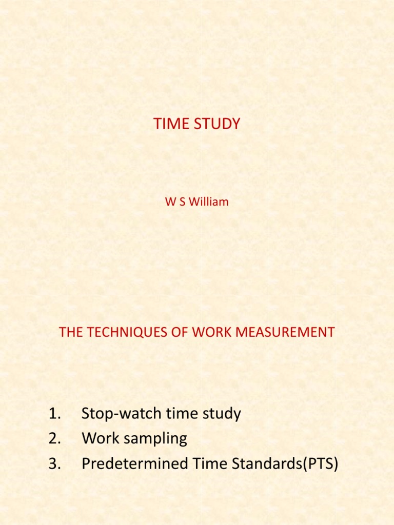 Time Study Techniques for Work Measurement | PDF | Employment | Time