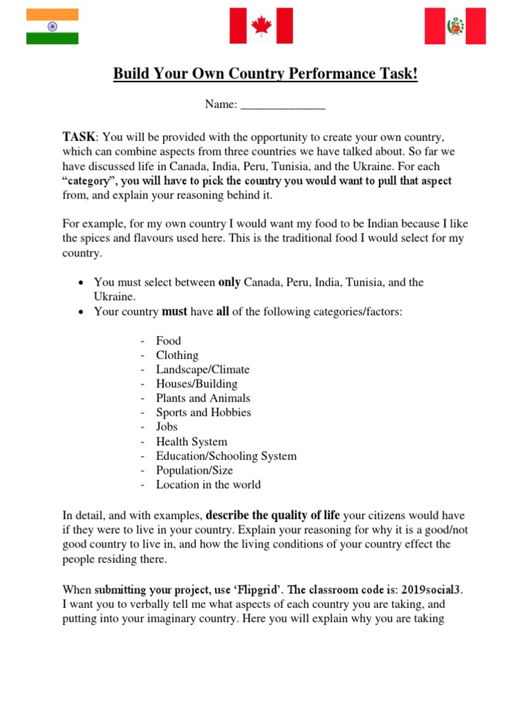 Create Your Dream Country | PDF | Foods | Behavioural Sciences