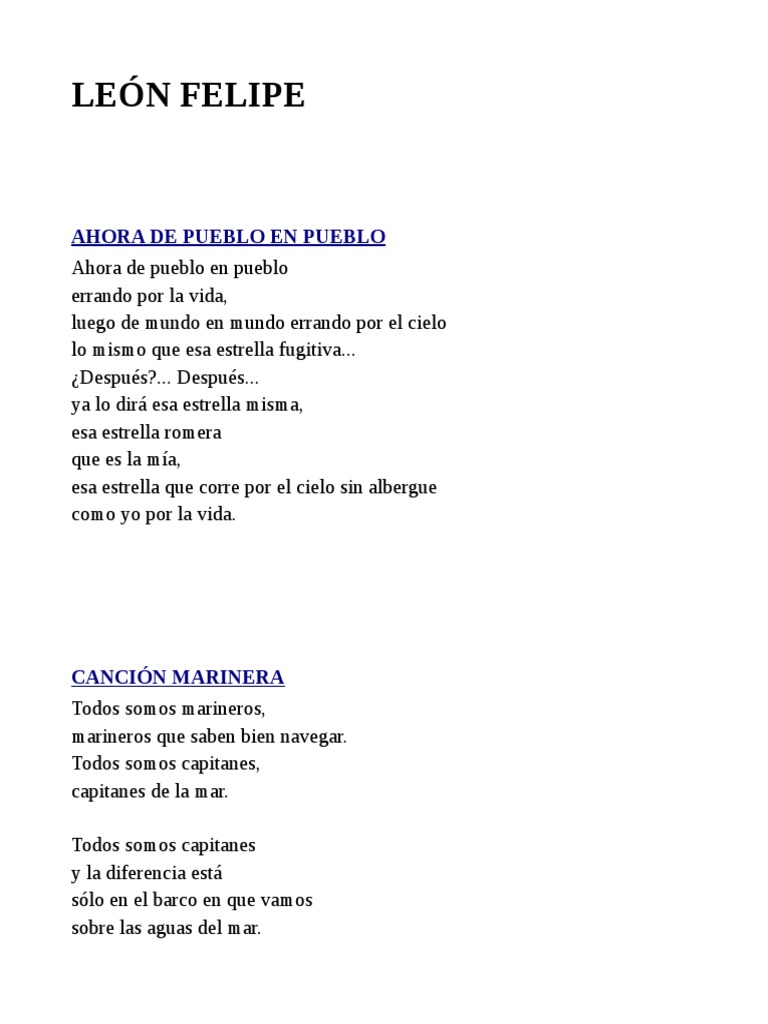 León Felipe Varios Poemas 3 | PDF