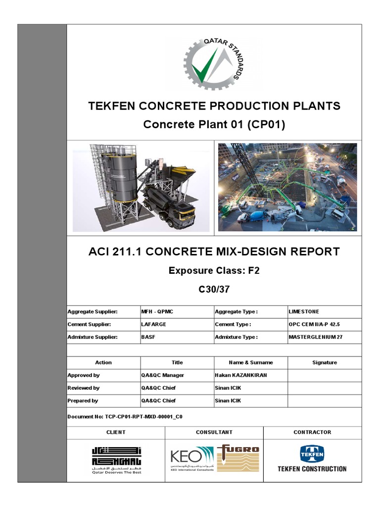 ACI 211.1 Study Example | PDF | Concrete | Construction Aggregate