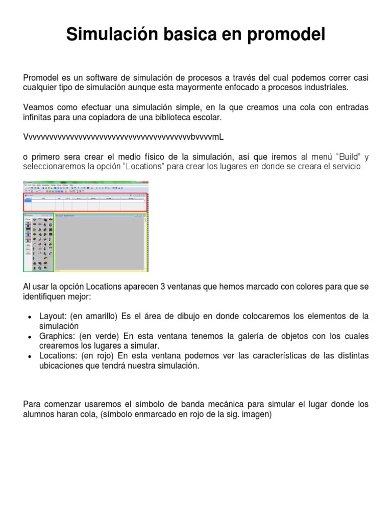 Simulación Basica en Promodel | PDF | Point and Click | Simulación