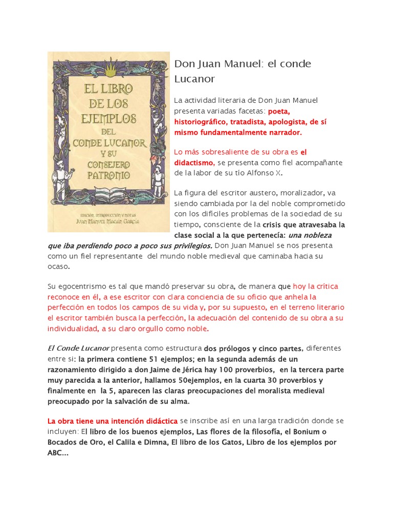 Analisis El Conde de Lucanor | PDF | Autor | Religión y creencia