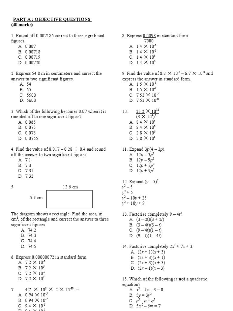 Math Paper f4 - Mid | PDF | Significant Figures | Number Theory