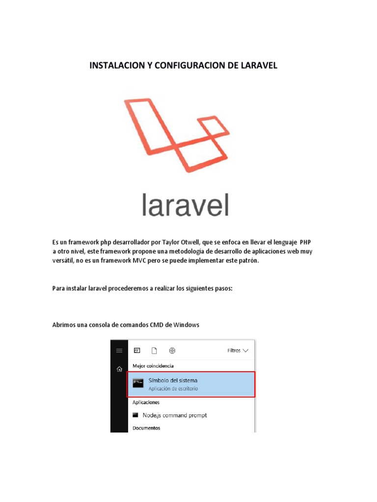 Instalacion Laravel | PDF | Php | Marco de software