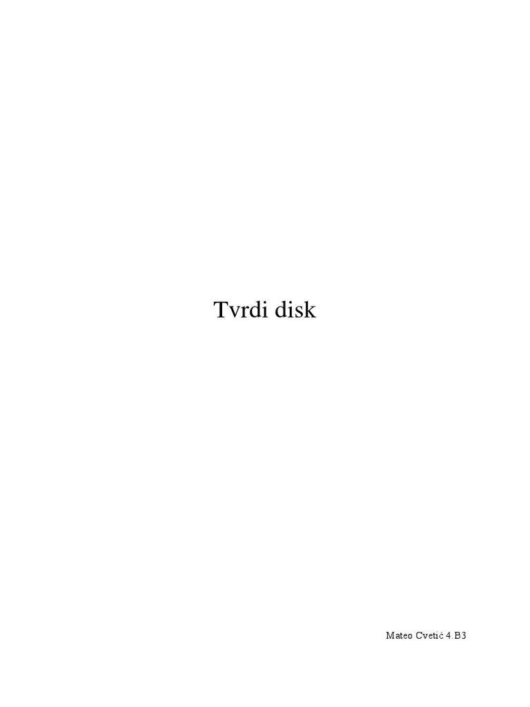 Tvrdi Disk | PDF