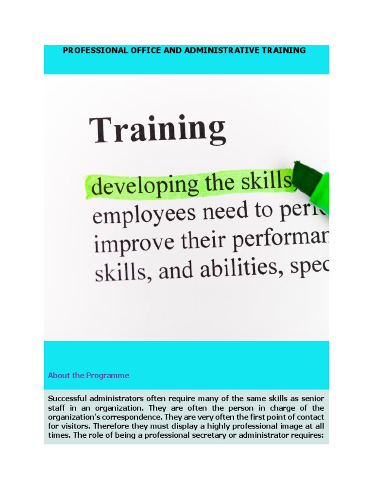 Professional Office and Admin Course | Download Free PDF | Human ...
