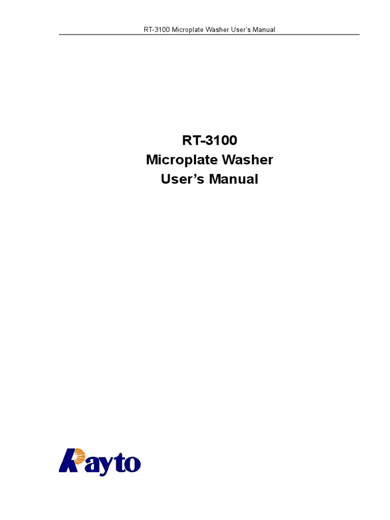 RT-3100 User Manualv5.1e Lavador | PDF | Washing Machine | Electrical ...