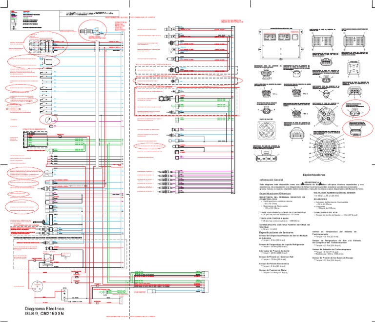 Diagrama Eléctrico ISL8.9, CM2150 SN: Especificaciones | Turbocompresor ...