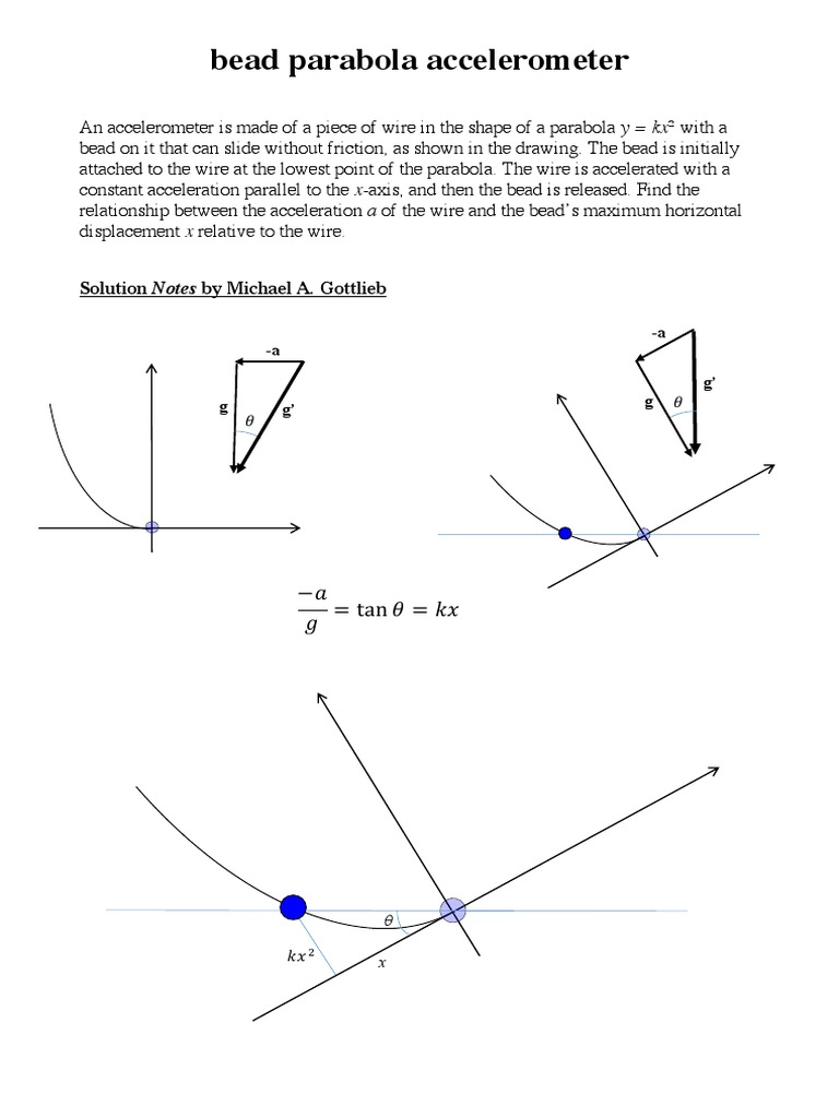 Bead Parabola Accelerometer Sol 2 | PDF