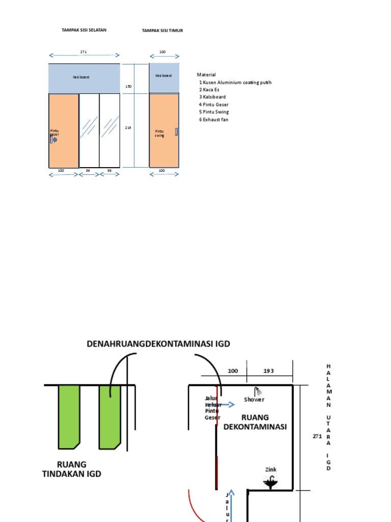 Rencana Ruang Dekontaminasi IGD | PDF